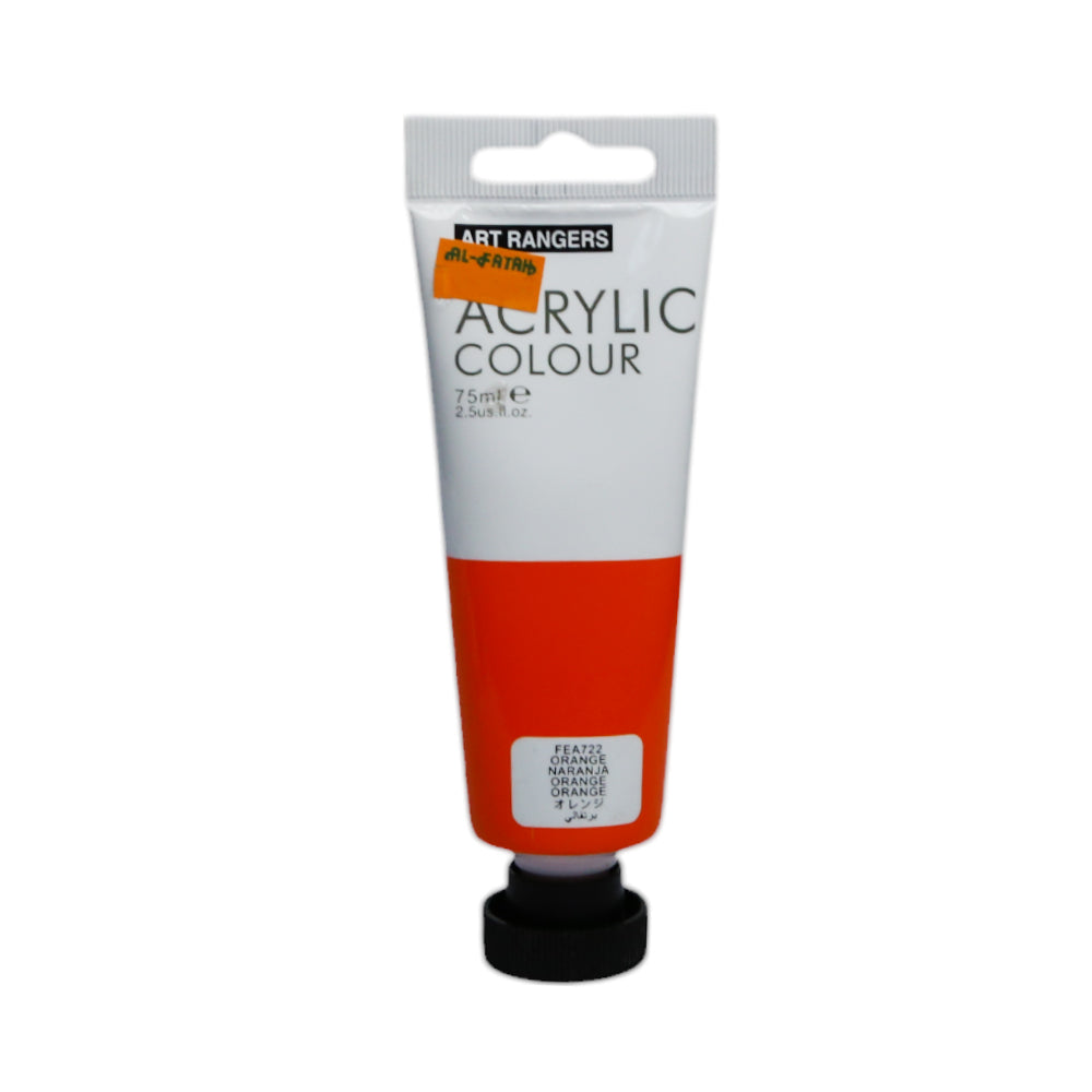 FEA75T ACRYLIC COLOUR TUBE ORANGE 75ML – Al-Fatah