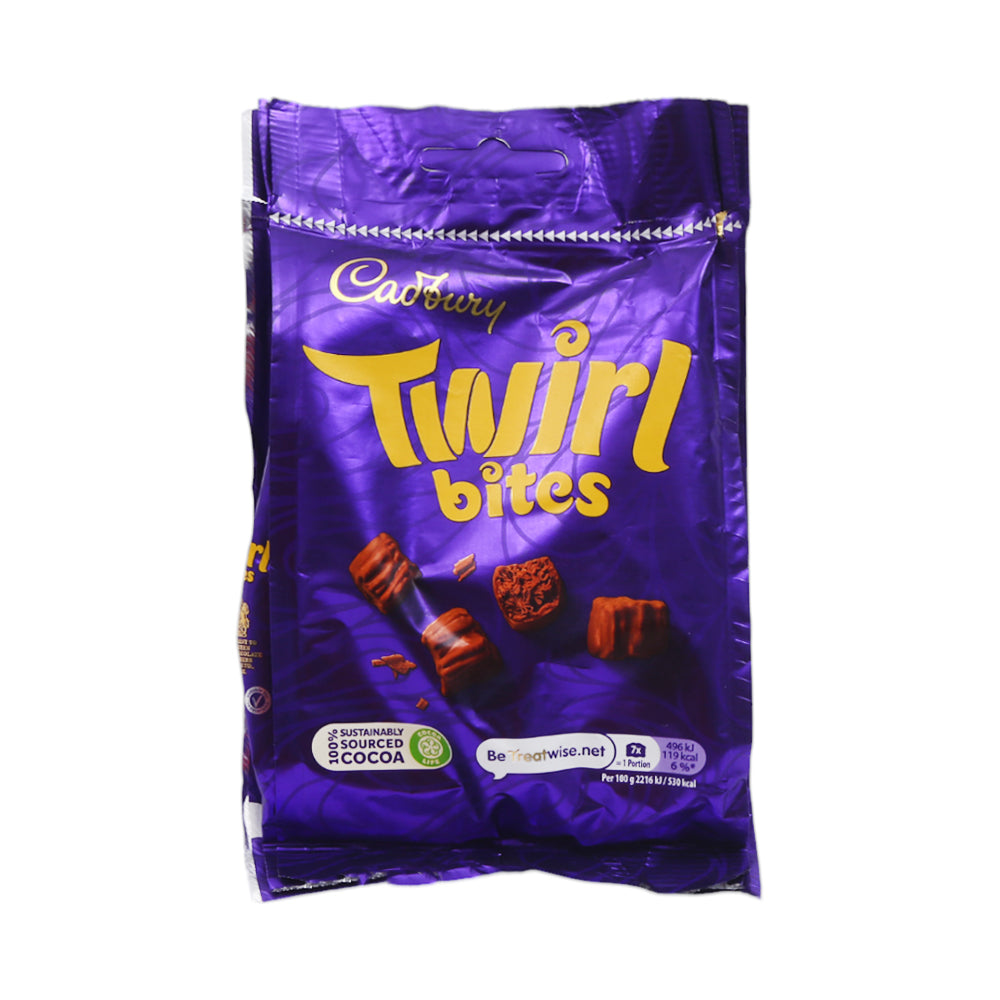 CABDURY CHOCOLATE TWIRL BITES 109 GM BASIC – Al-Fatah