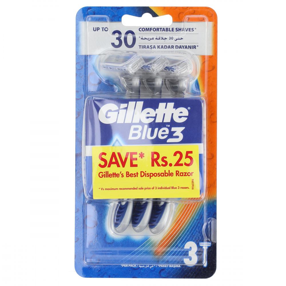 GILLETTE BLUE 3 RAZOR 3PC SET PACK – Al-Fatah