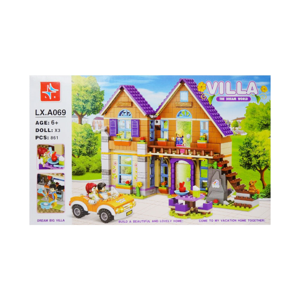 LX-A069 THE DREAM WORLD VILLA BLOCKS 861PC A.I – Al-Fatah