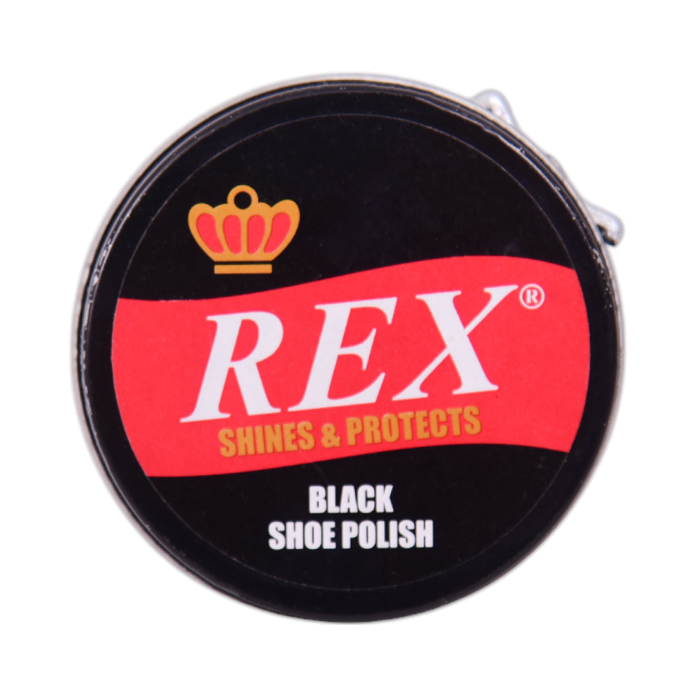 REX SHOE POLISH BLACK TIN 45 ML – Al-Fatah