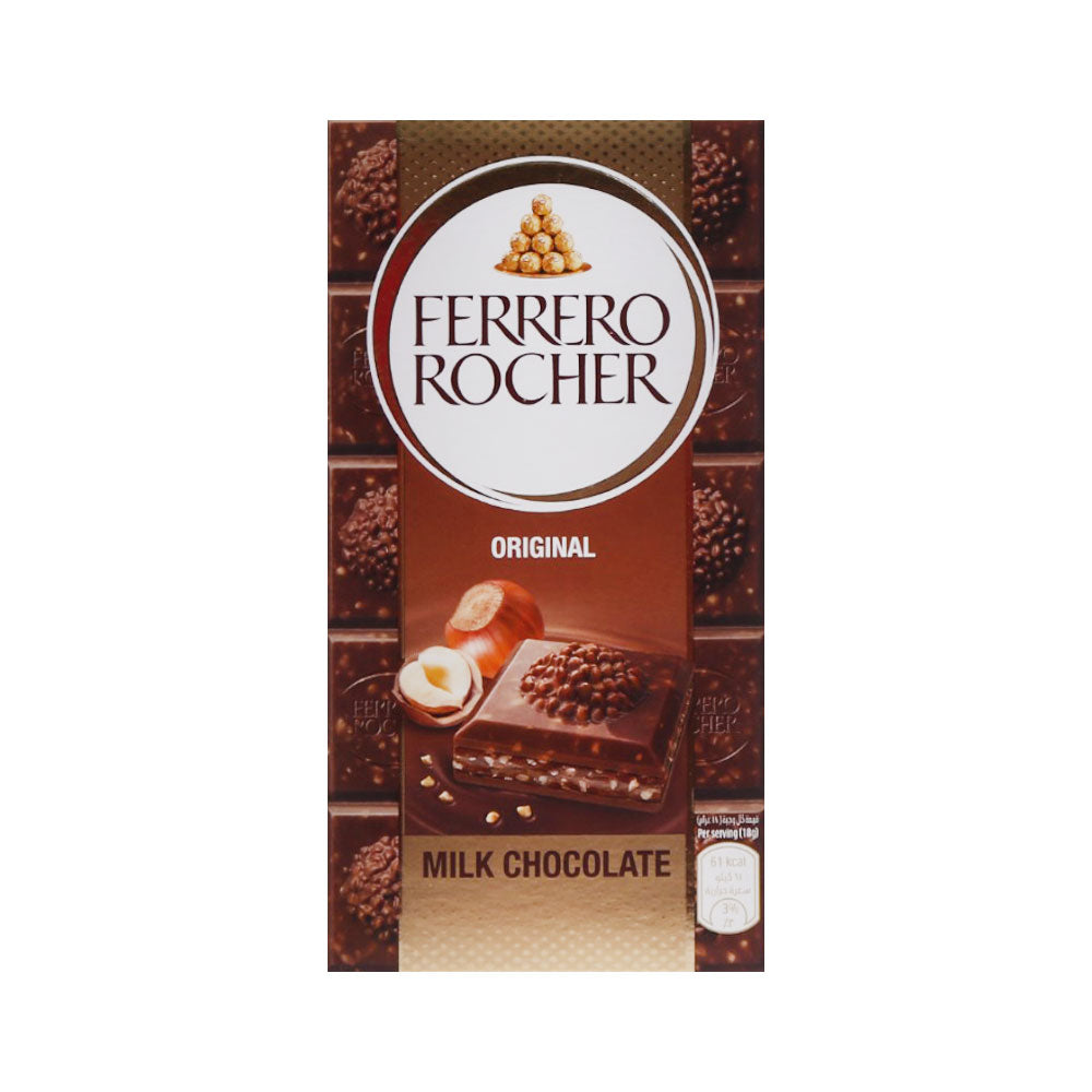 FERRERO ROCHER CHOCOLATE BAR ORIGINAL 90 GM – Al-Fatah