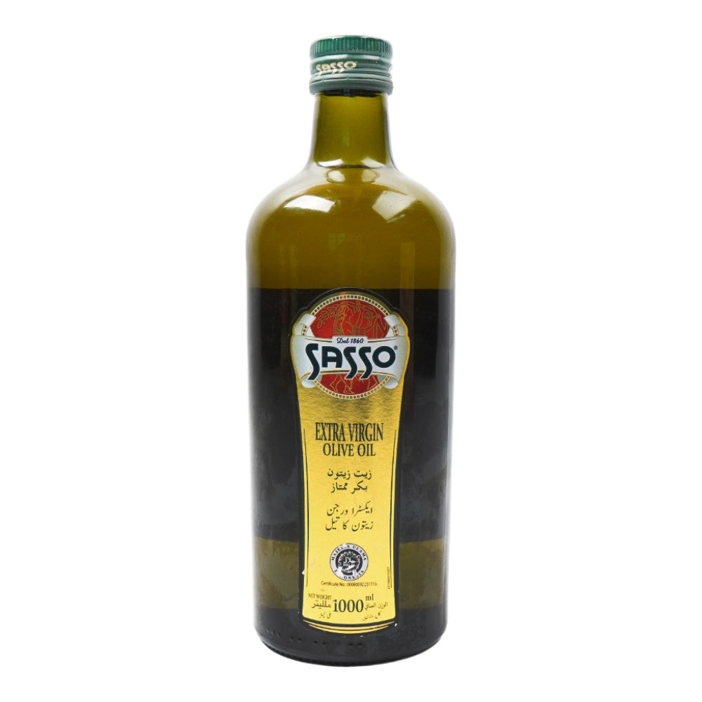SASSO OLIVE OIL EXTRA VIRGIN BOTTLE 1 LTR – Al-Fatah