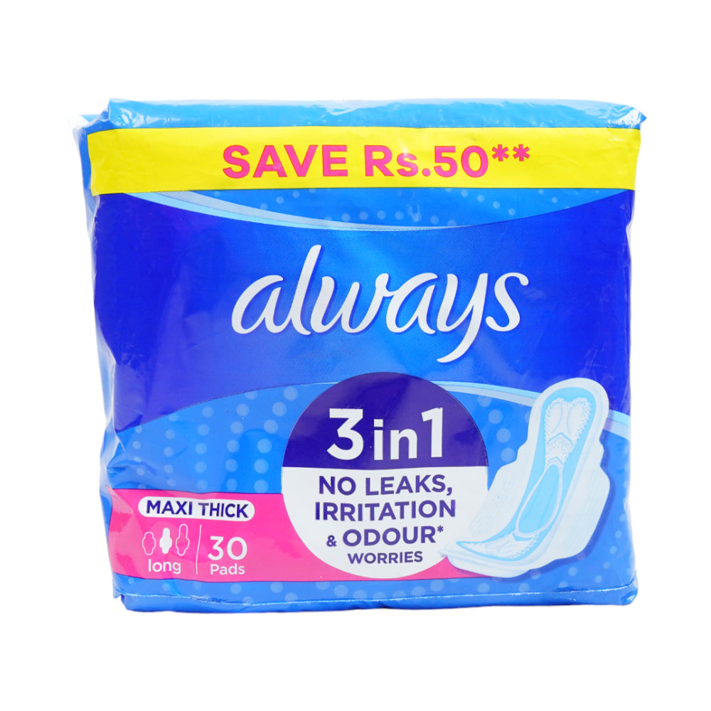 ALWAYS MAXI THICK LONG 8 HOURS NO STAIN 30 PC – Al-Fatah