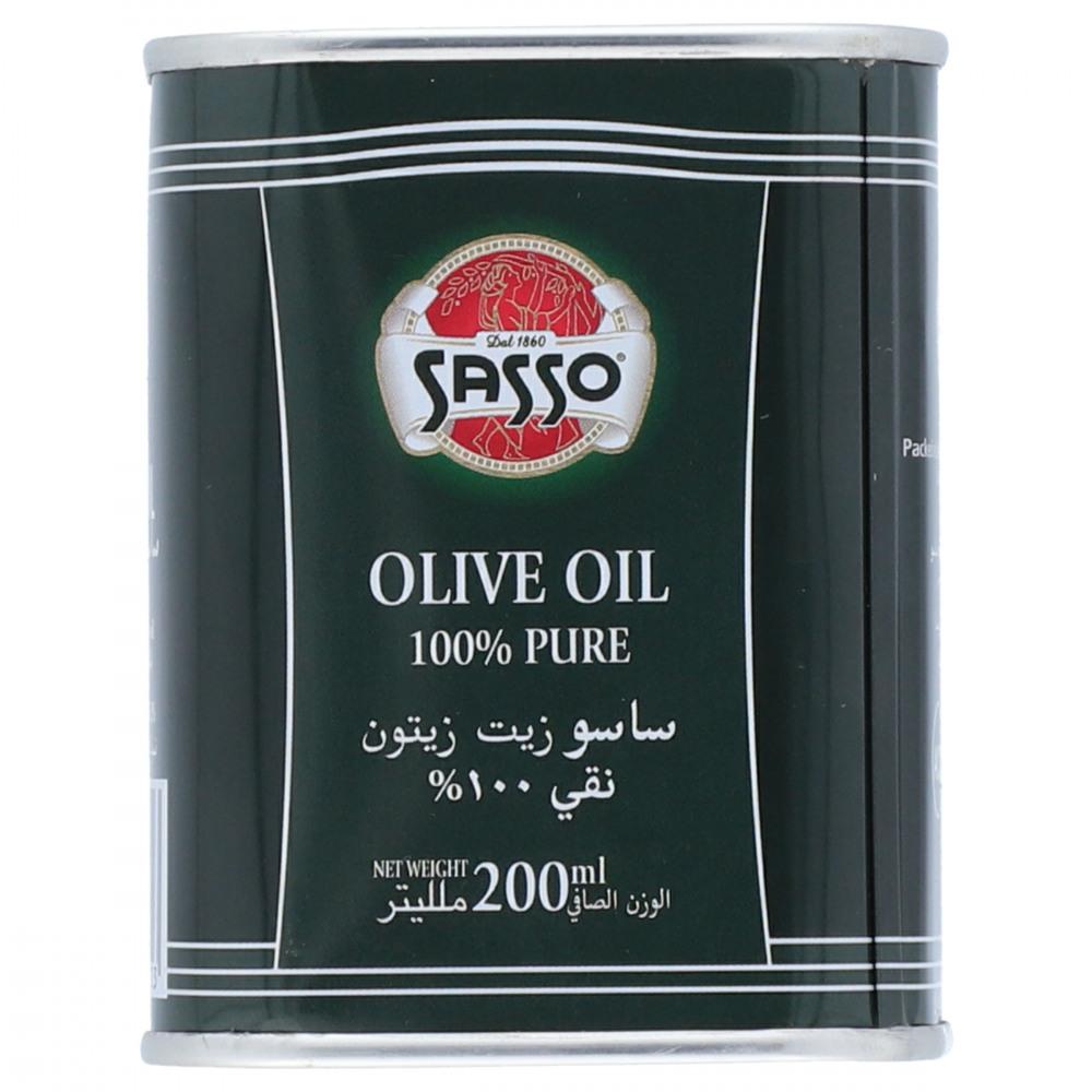 SASSO OLIVE OIL TIN 200 ML – Al-Fatah