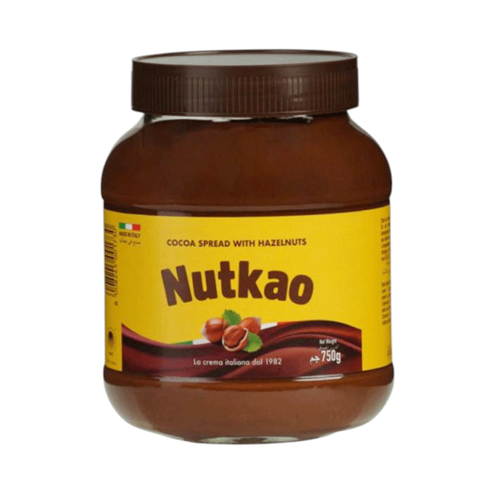NUTKAO CHOCOLATE SPREAD HAZELNUT WITH COCOA 750 GM – Al-Fatah