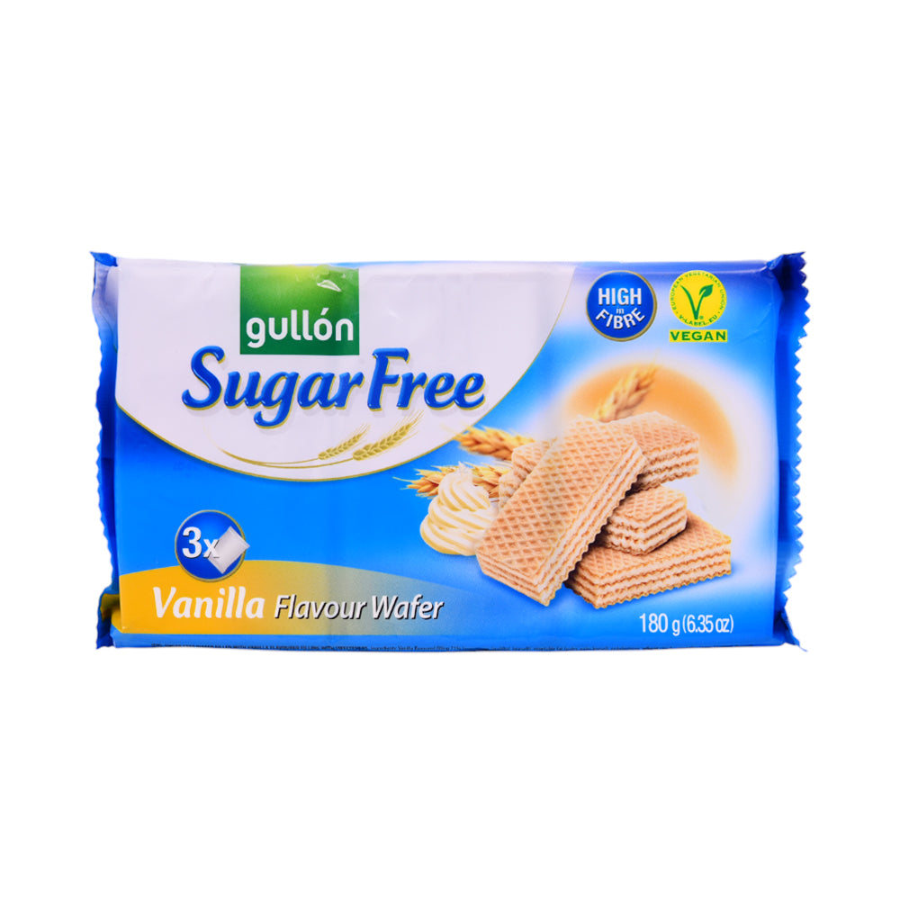 GULLON WAFER VANILLA SUGAR FREE 180 GM – Al-Fatah