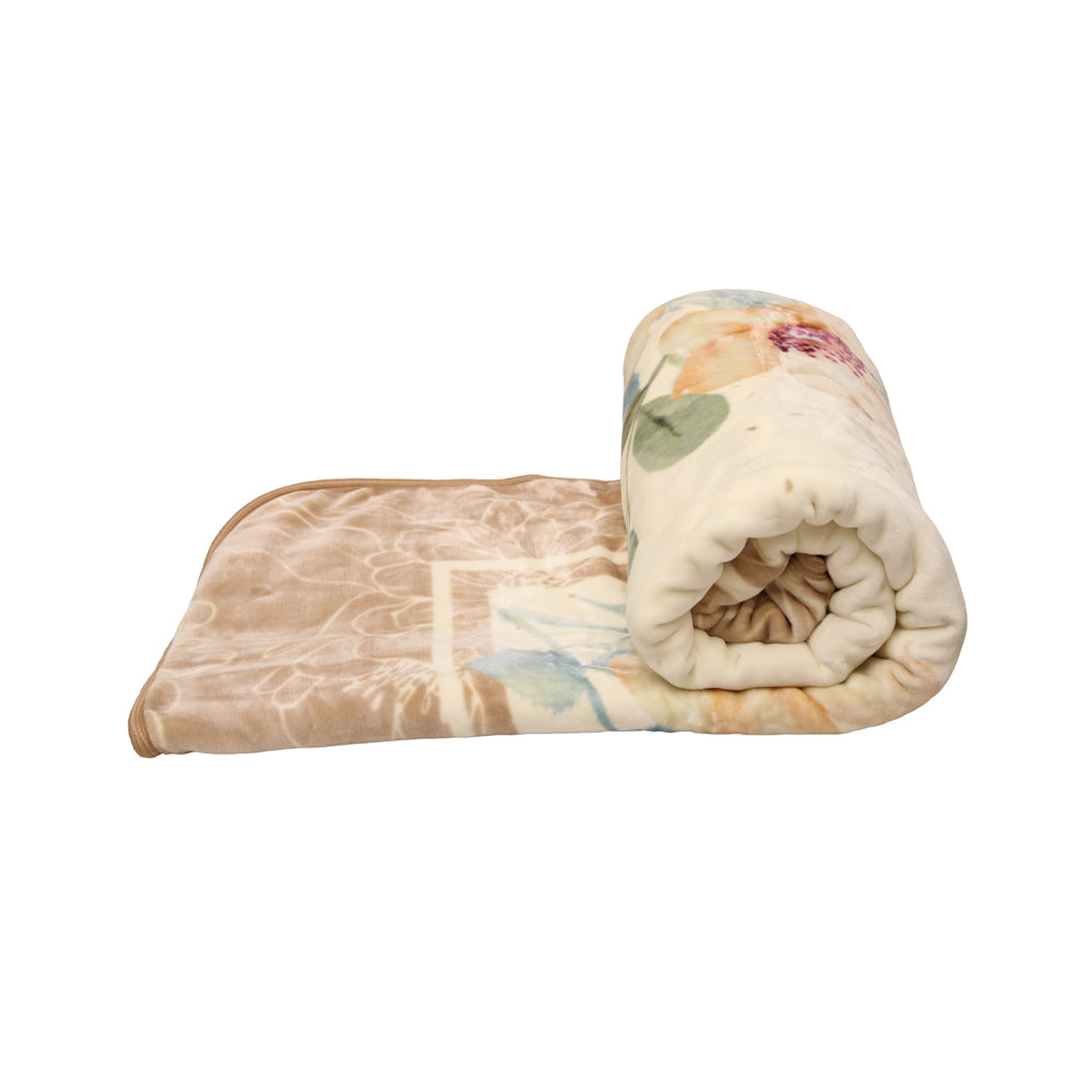 Mora Blanket Gold K86 Beige 2 Ply 220X240 – Al-Fatah