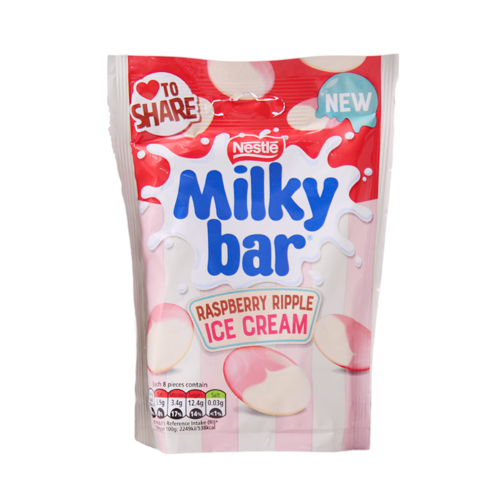 NESTLE CANDIES MILKY BAR RASPBERRY ICE CREAM POUCH 86 GM – Al-Fatah