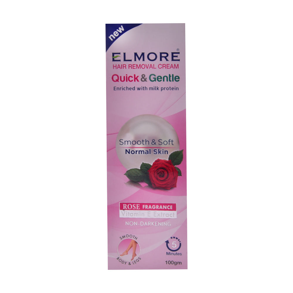 ELMORE QUICK & GENTLE HAIR REMOVAL CREAM ROSE 100 GM – Al-Fatah