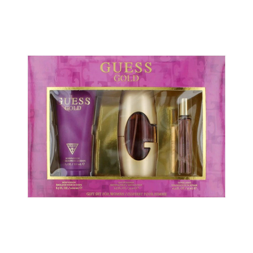 GUESS GOLD FOR WOMEN 3PC GIFT SET – Al-Fatah