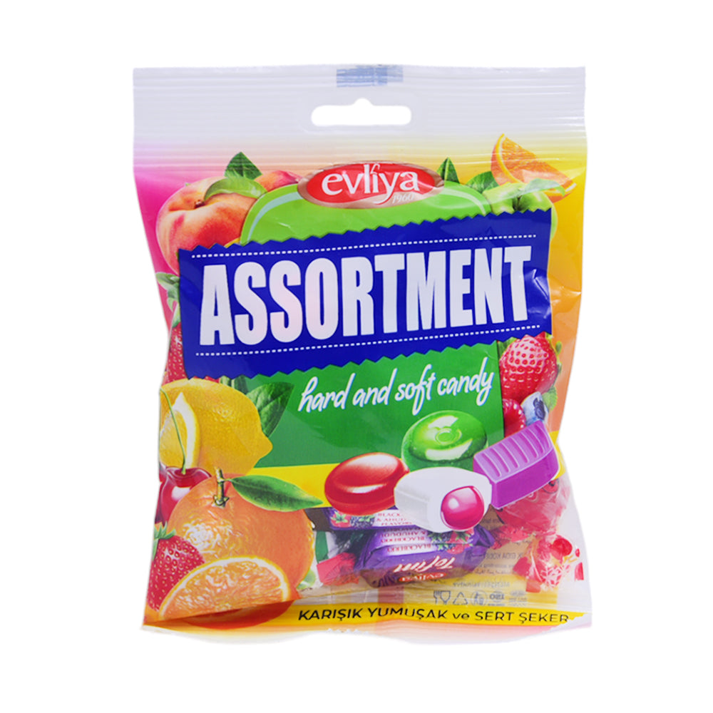 EVLIYA ASSORTMENT HARD AND SOFT CANDY POUCH 90GM – Al-Fatah