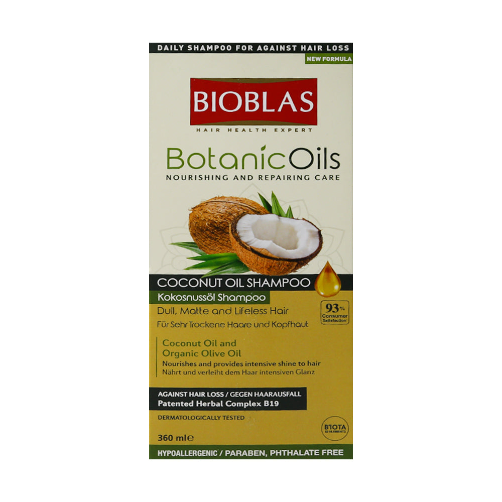 BIOBLAS BOTANIC OILS COCONUT OIL SHAMPOO 360ML – Al-Fatah