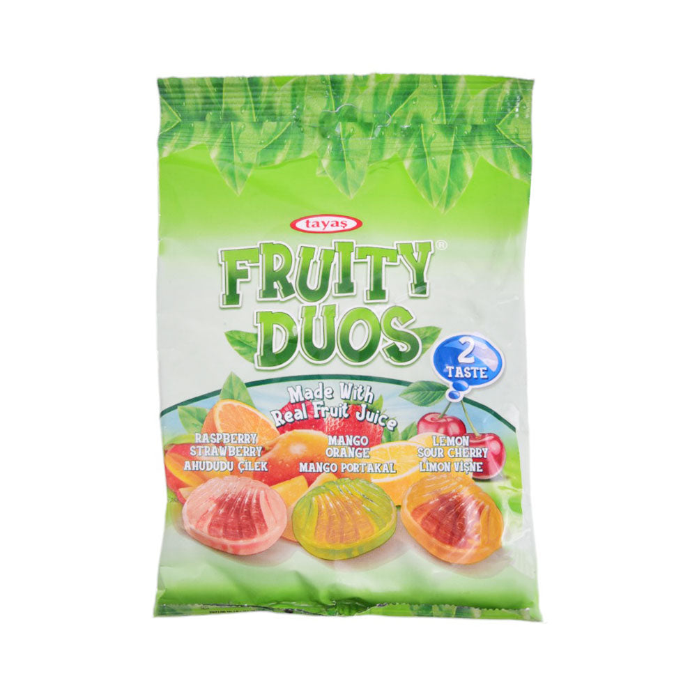 TAYAS FRUITY DUOS 2 TEASTE REAL FRUIT JUICE 90 GM – Al-Fatah