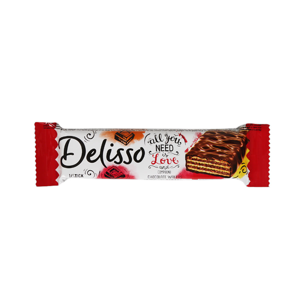 DELISSO CHOCOLATE WAFFER NEED IS LOVE 30 GM – Al-Fatah