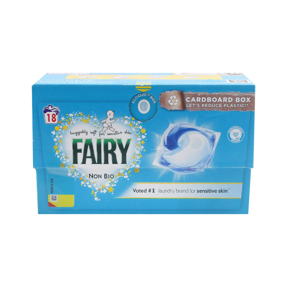 FAIRY WASHING PODS NON BIO SENSITIVE SKIN 18 WASH 415.8 GM – Al-Fatah