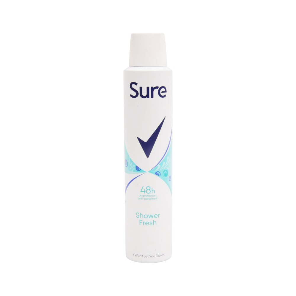 SURE BODY SPRAY SHOWER FRESH 48H 200 ML – Al-Fatah
