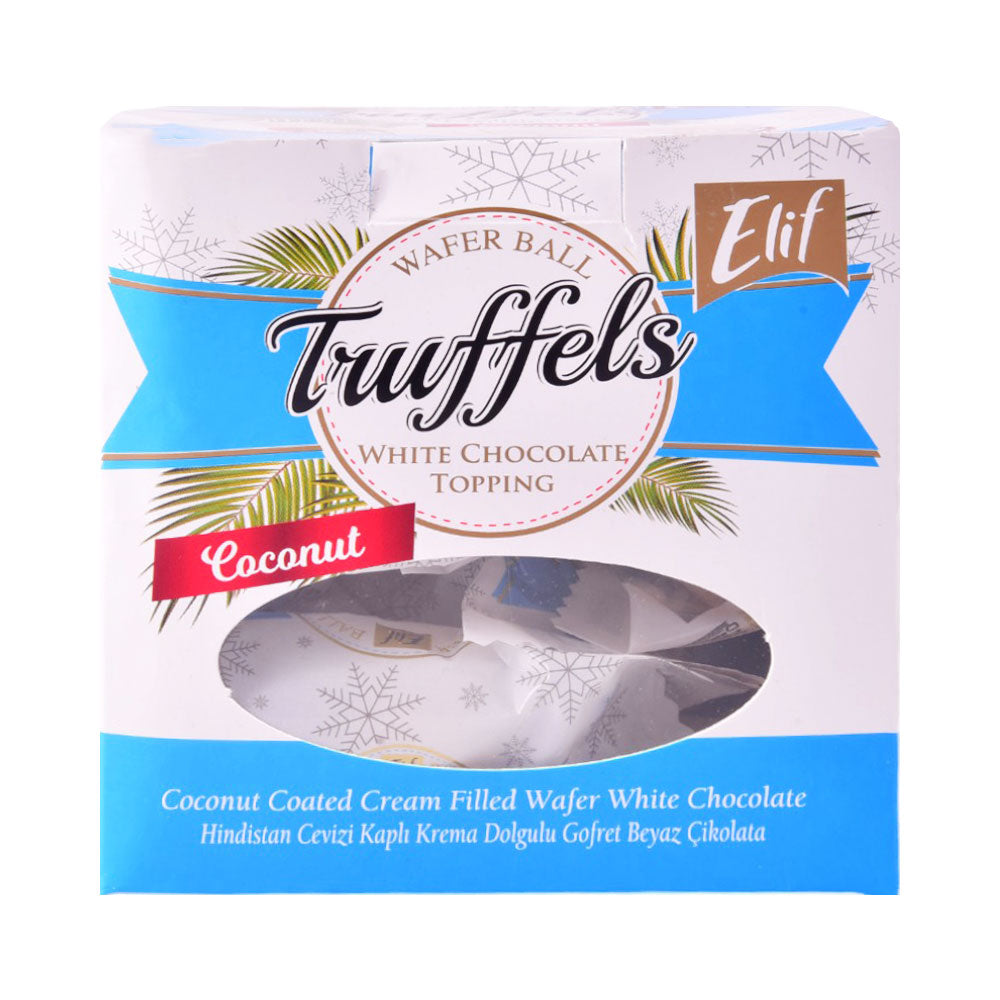 ELIF TRUFFELS WHITE CHOCOLATE COCONUT 150 GM – Al-Fatah