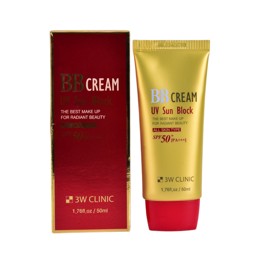 3W CLINIC - UV SUN BLOCK BB CREAM 50ML – Al-Fatah