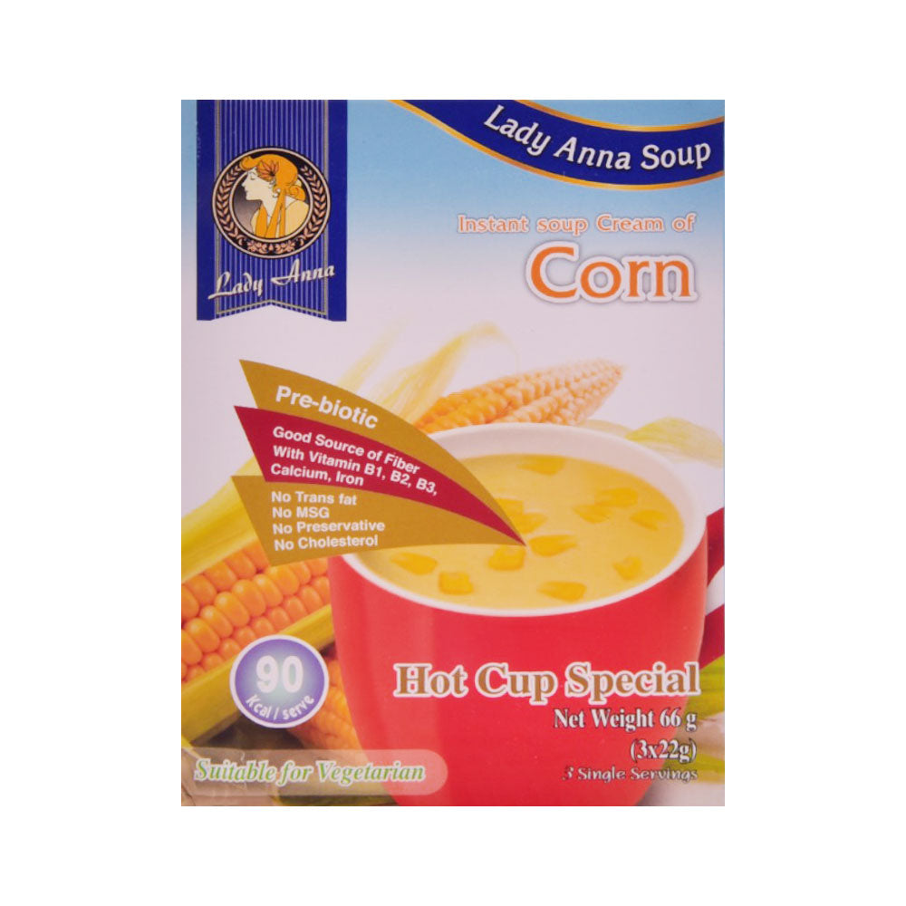 LADY ANNA INSTANT SOUP CREAM CORN 66G (3X22G) – Al-Fatah