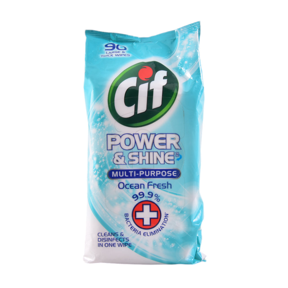 CIF CLEANSING WIPES MULTI PURPOSE OCEAN FRESH 90PC – Al-Fatah