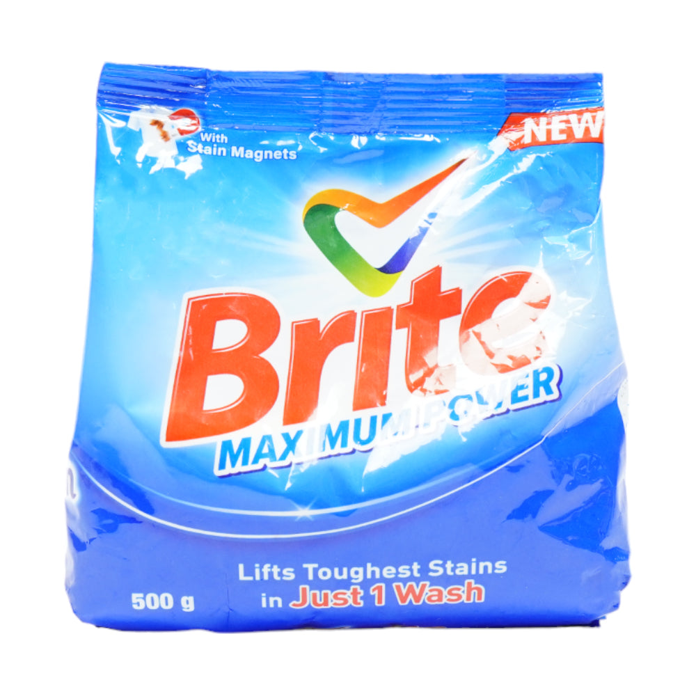 BRITE WASHING POWDER MAXIMUM POWER 500 GM – Al-Fatah