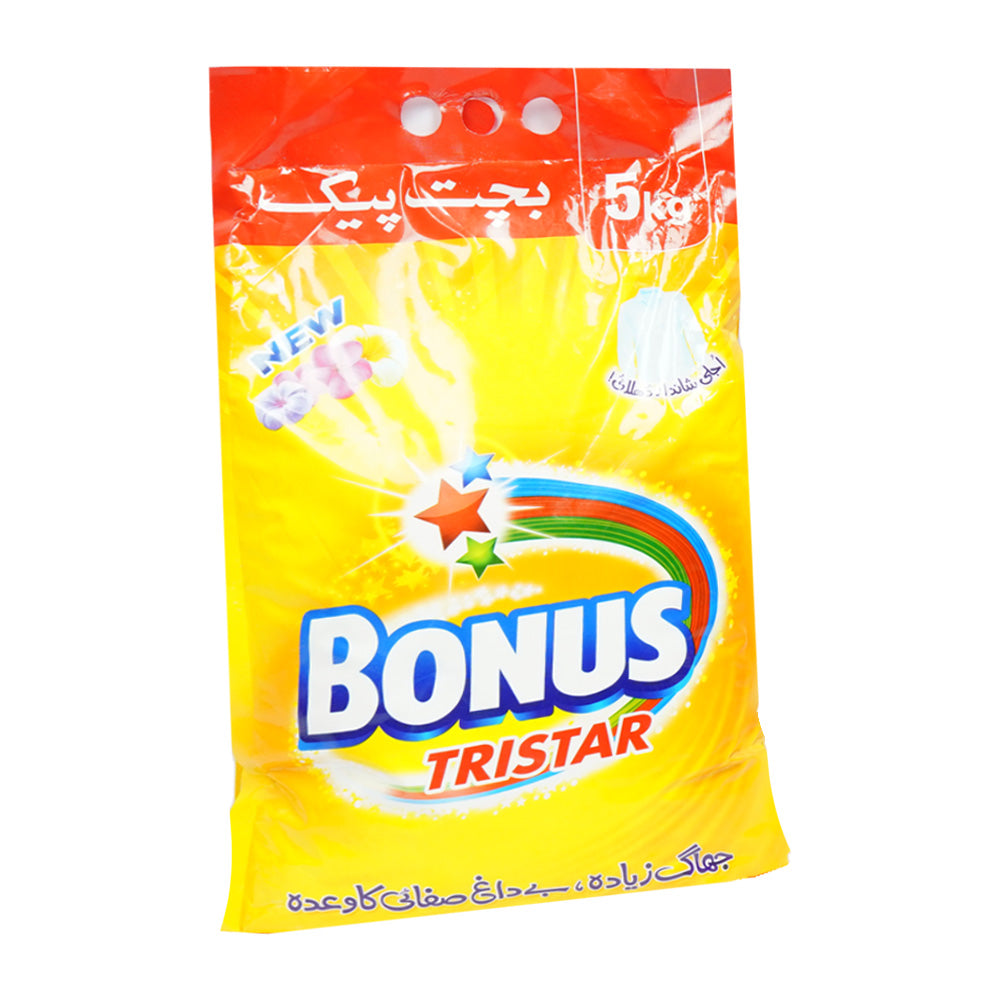 BONUS TRI STAR WASHING POWDER 5KG – Al-Fatah