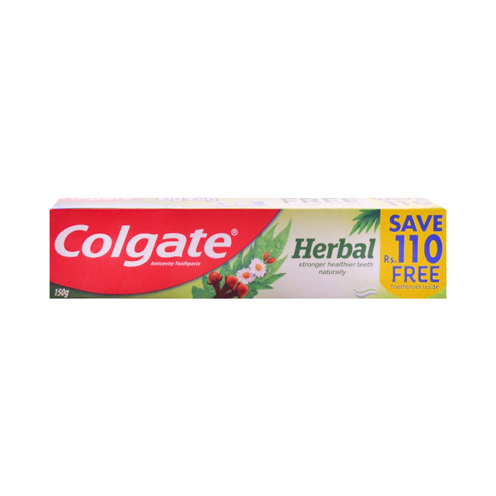 COLGATE TOOTH PASTE HERBAL 150 GM WITH FREE TOOTHBRUSH INSID – Al-Fatah