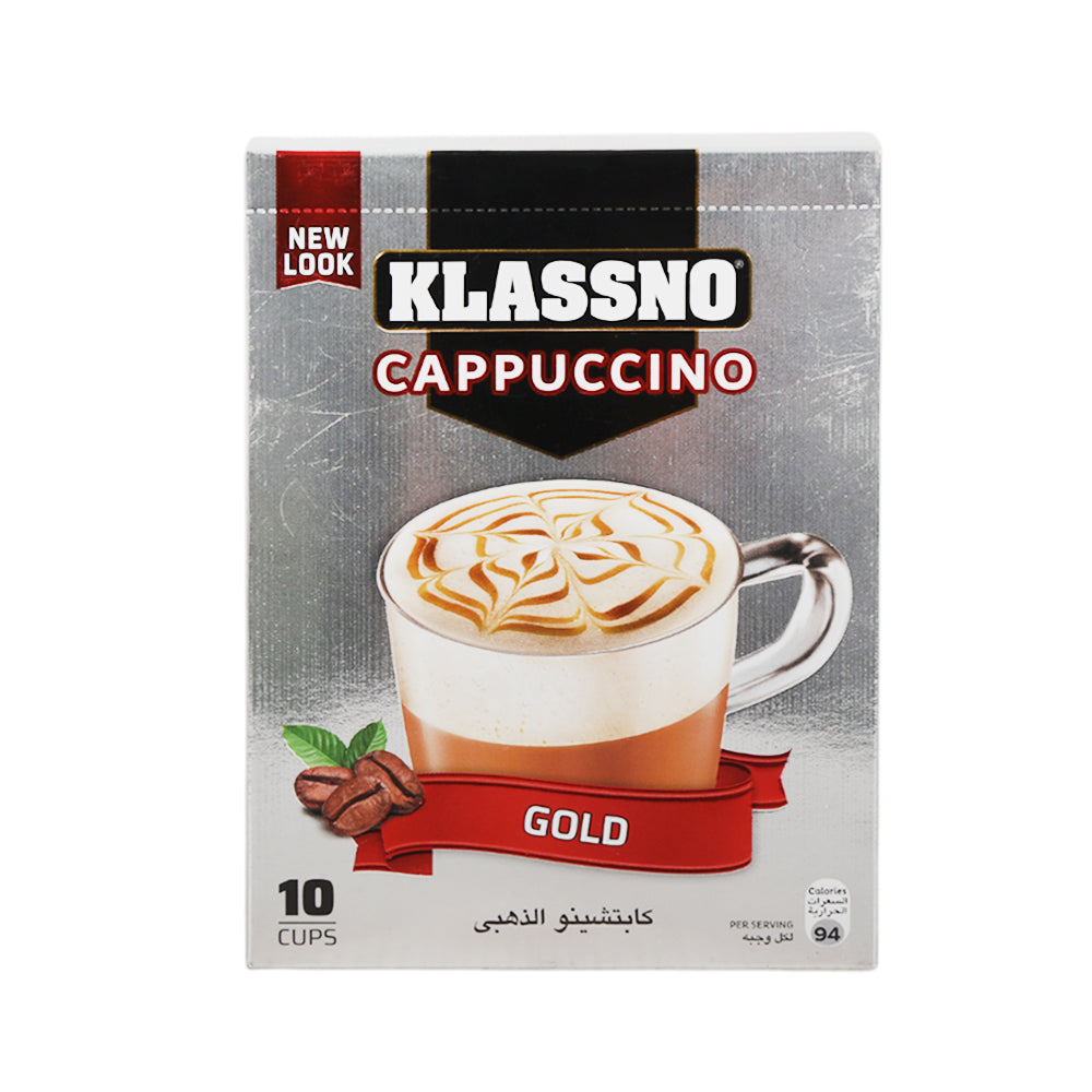 KLASSNO COFFEE GOLD CAPPUCCINO 10PC 200 GM – Al-Fatah