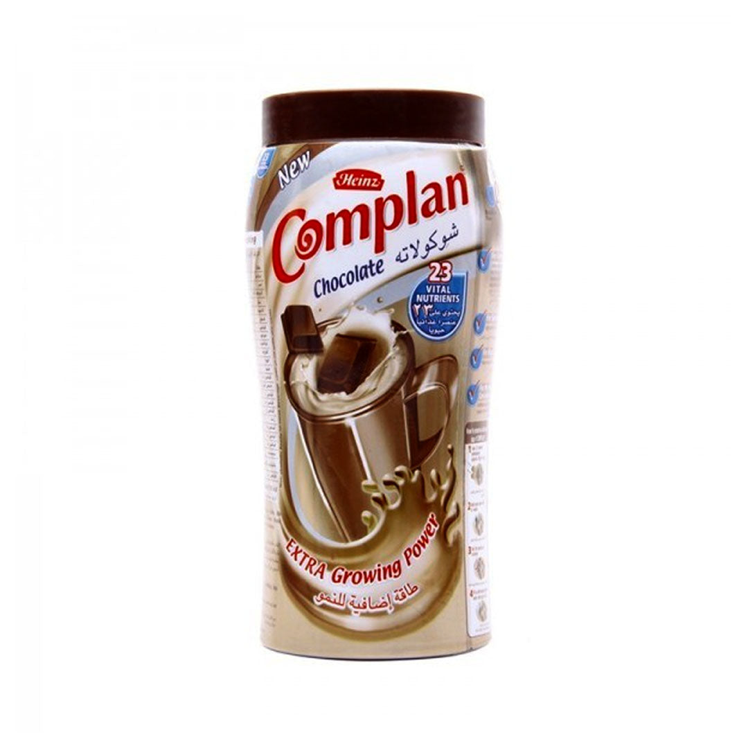 COMPLAN CHOCOLATE FLAVOUR DRINKING POWDER JAR 400GM – Al-Fatah