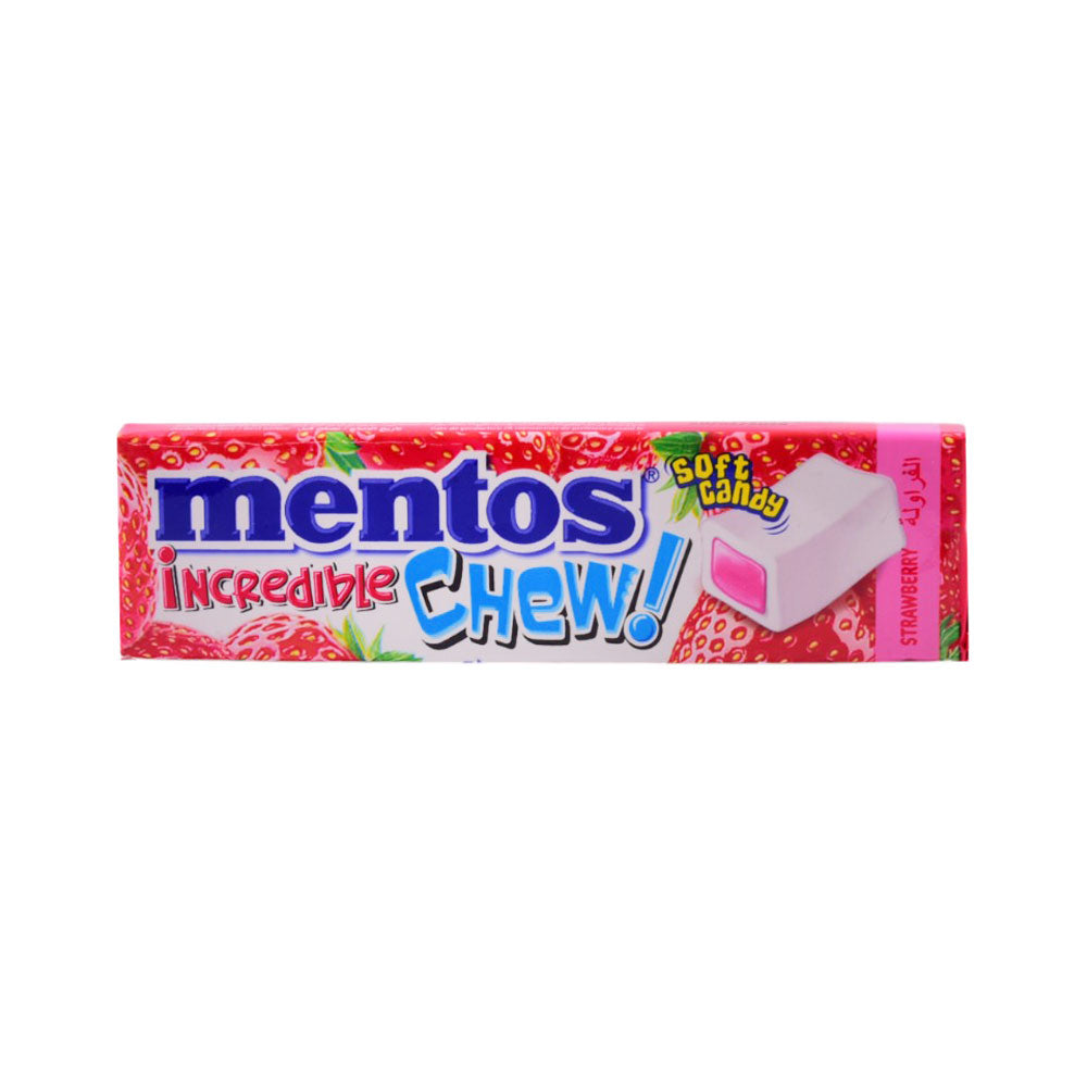 MENTOS INCREDIBLE STRAWBERRY CHEW 45 GM – Al-Fatah