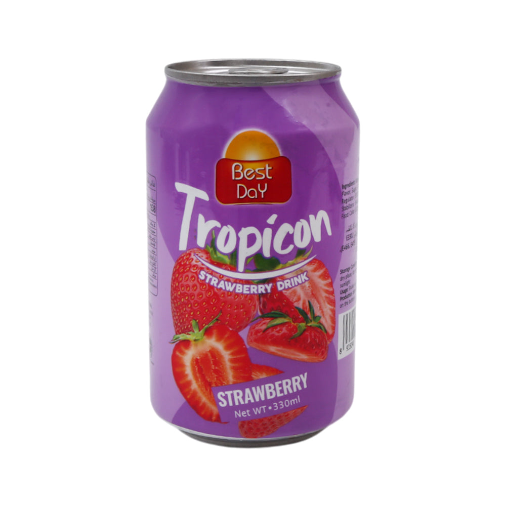 BEST DAY TROPICON STRAWBERRY DRINK CAN 330 ML – Al-Fatah