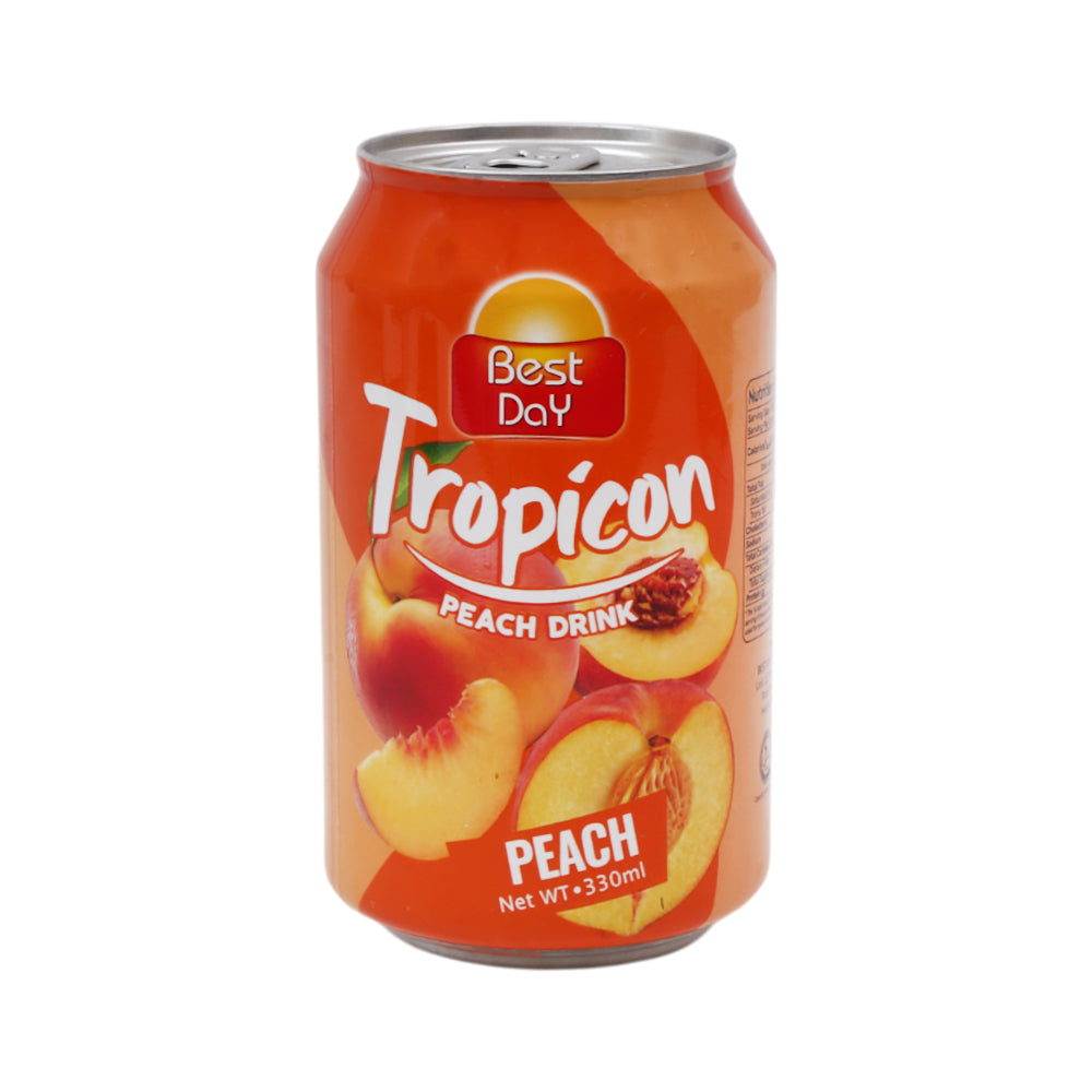 BEST DAY TROPICON PEACH DRINK CAN 330 ML – Al-Fatah