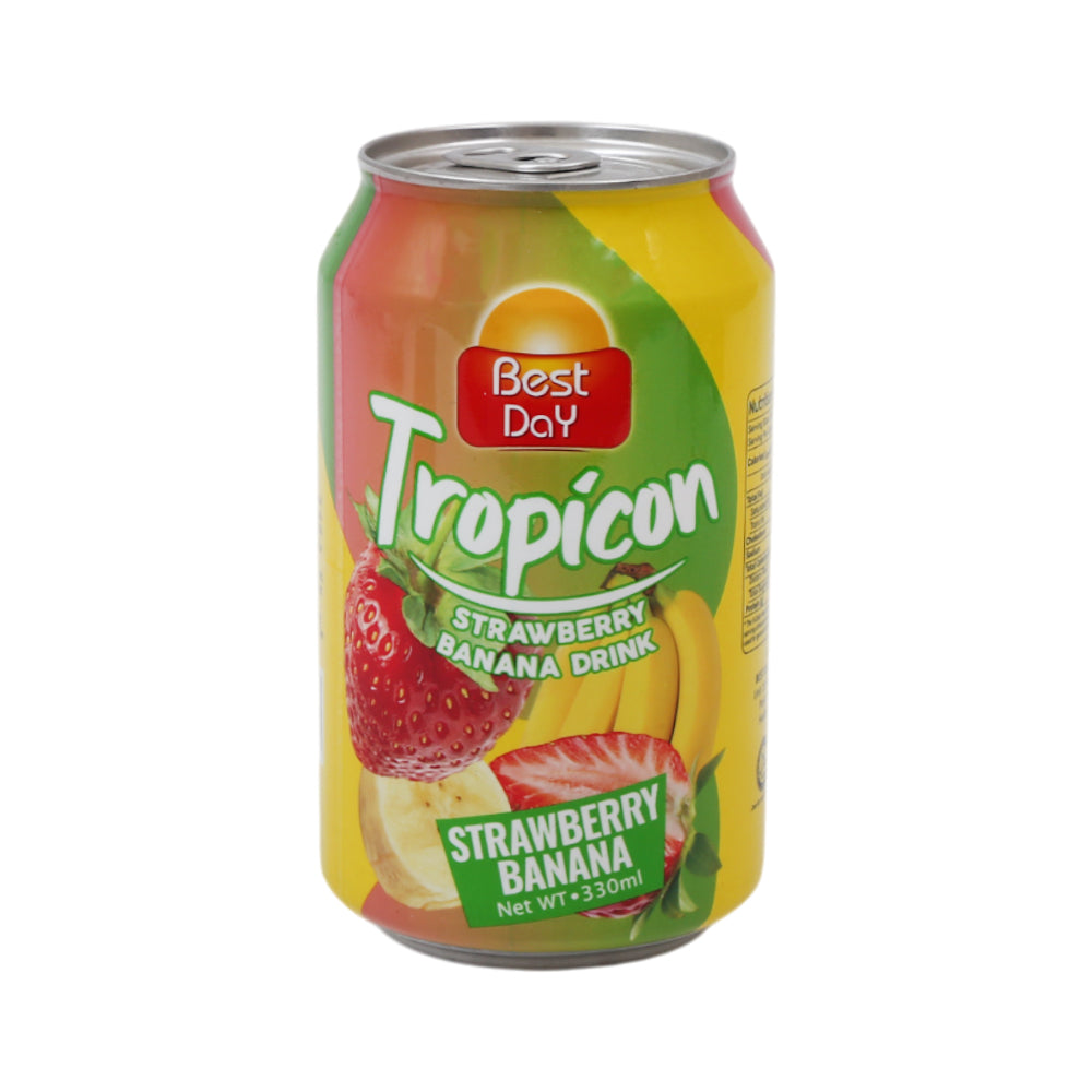 BEST DAY TROPICON STRAWBERRY BANANA DRINK CAN 330 ML – Al-Fatah