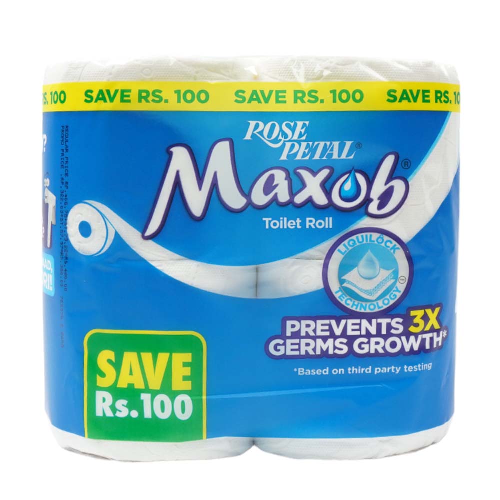 ROSE PETAL TISSUE MAXOB ROLL PACK OF 4 SAVE RS100 – Al-Fatah