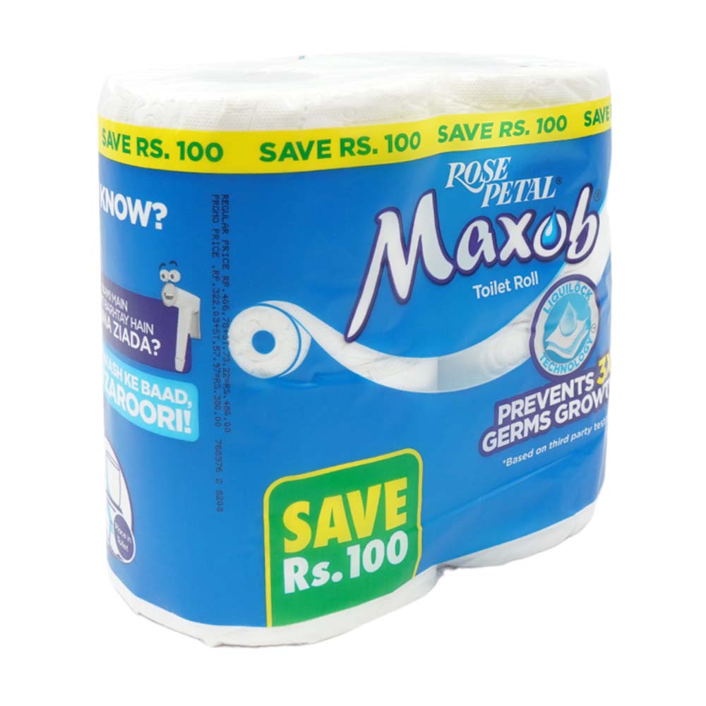 ROSE PETAL TISSUE MAXOB ROLL PACK OF 4 SAVE RS:100 – Al-Fatah