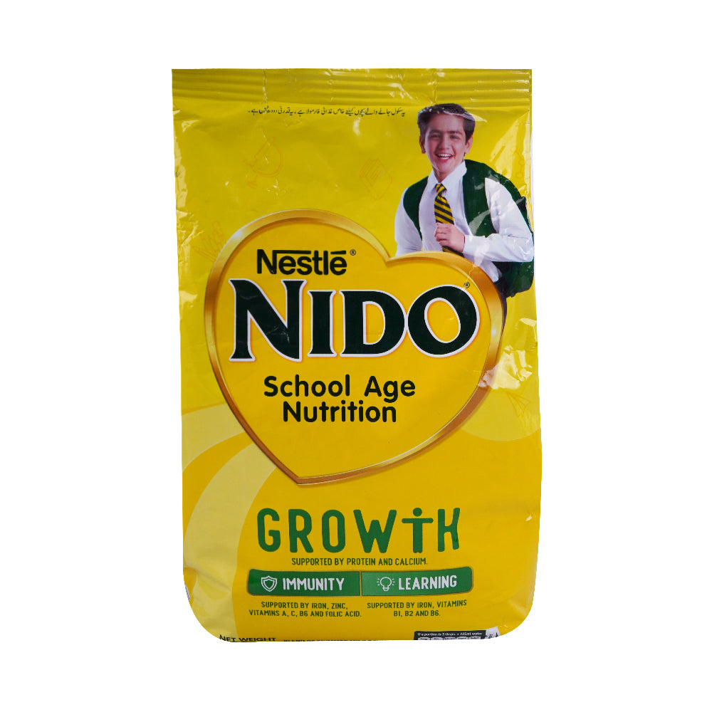 NESTLE NIDO MILK POWDER SCHOOL AGE GROWTH POUCH 650 GM – Al-Fatah