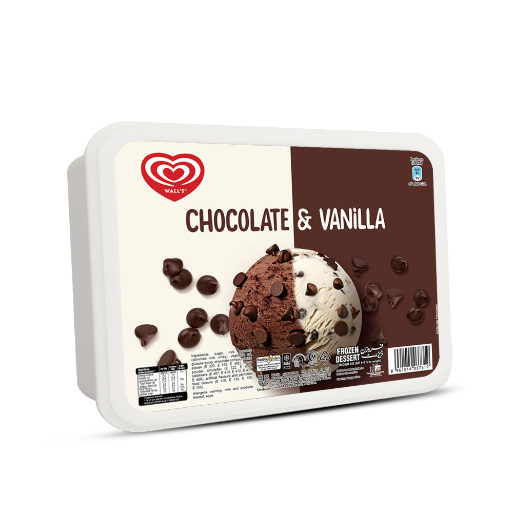 WALLS CHOC & VANILA CHIP BUCKET 1400ML – Al-Fatah