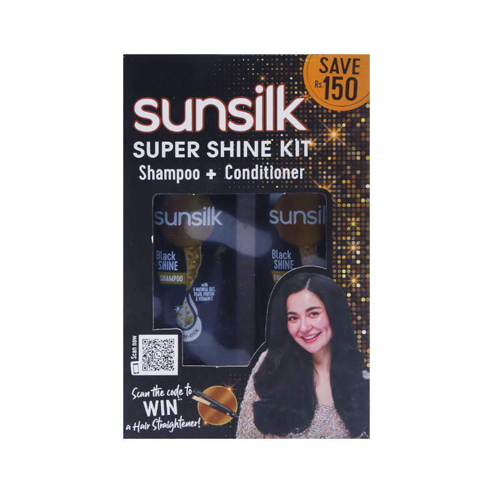 SUNSILK SHAMPOO & CONDITIONER BLACK SHINE 185ML PROMO – Al-Fatah