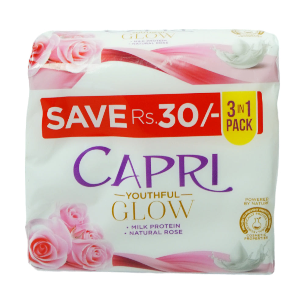 CAPRI SOAP MILK & ROSE FAMILY PACK 3X140 GM – Al-Fatah
