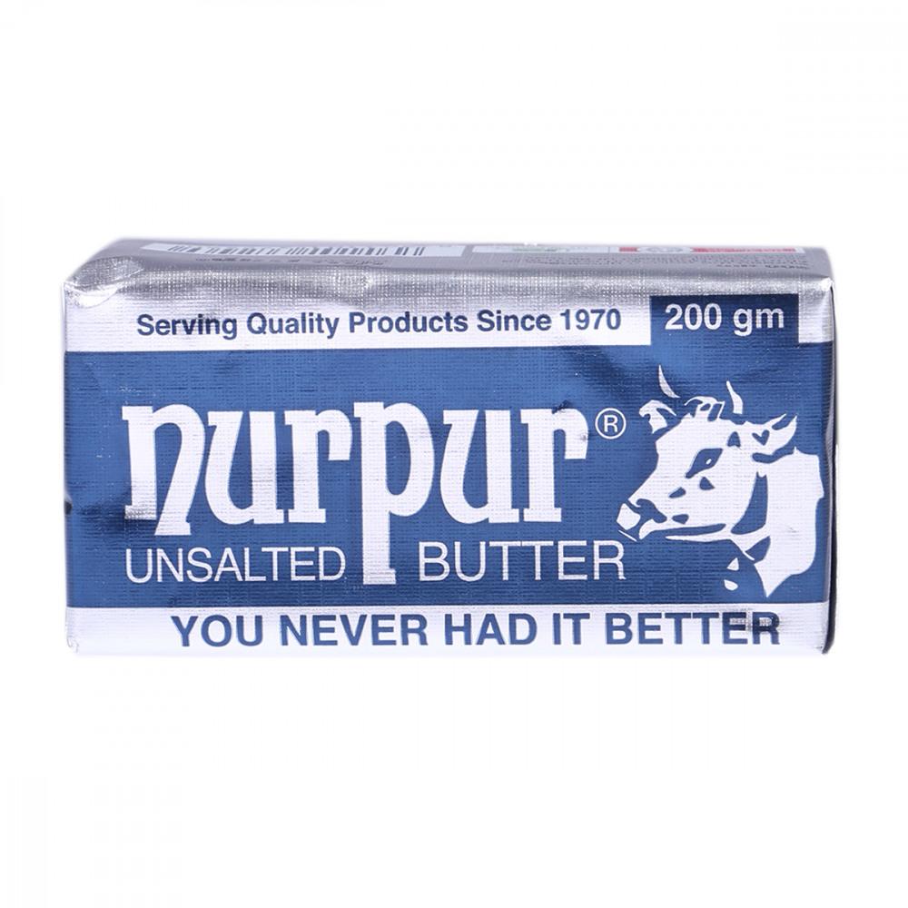 NURPUR BUTTER UNSALTED 200GM – Al-Fatah