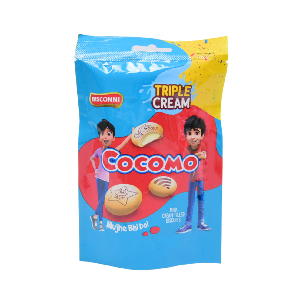 BISCONNI COCOMO BISCUIT MILK CREAM FILLED 42.9 GM – Al-Fatah