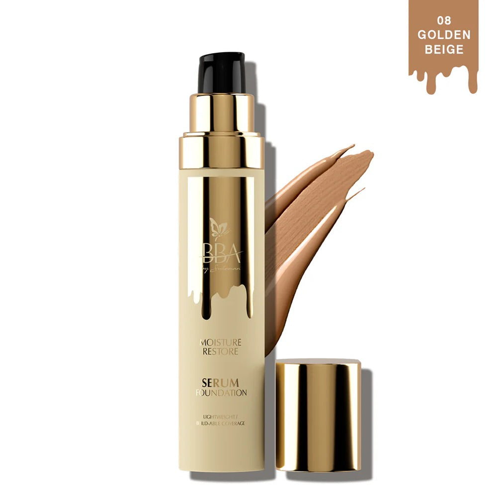 BBA MOISTURE RESTORE SERUM FOUNDATION 08 GOLDEN BEIGE 30ML – Al-Fatah