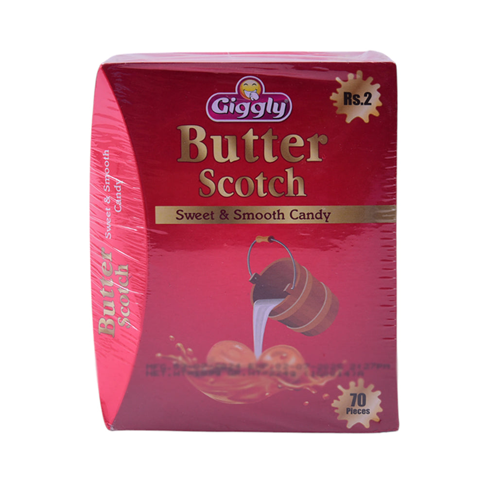 GIGGLY BUTTER SCOTCH CANDY 70 PIECES BOX – Al-Fatah