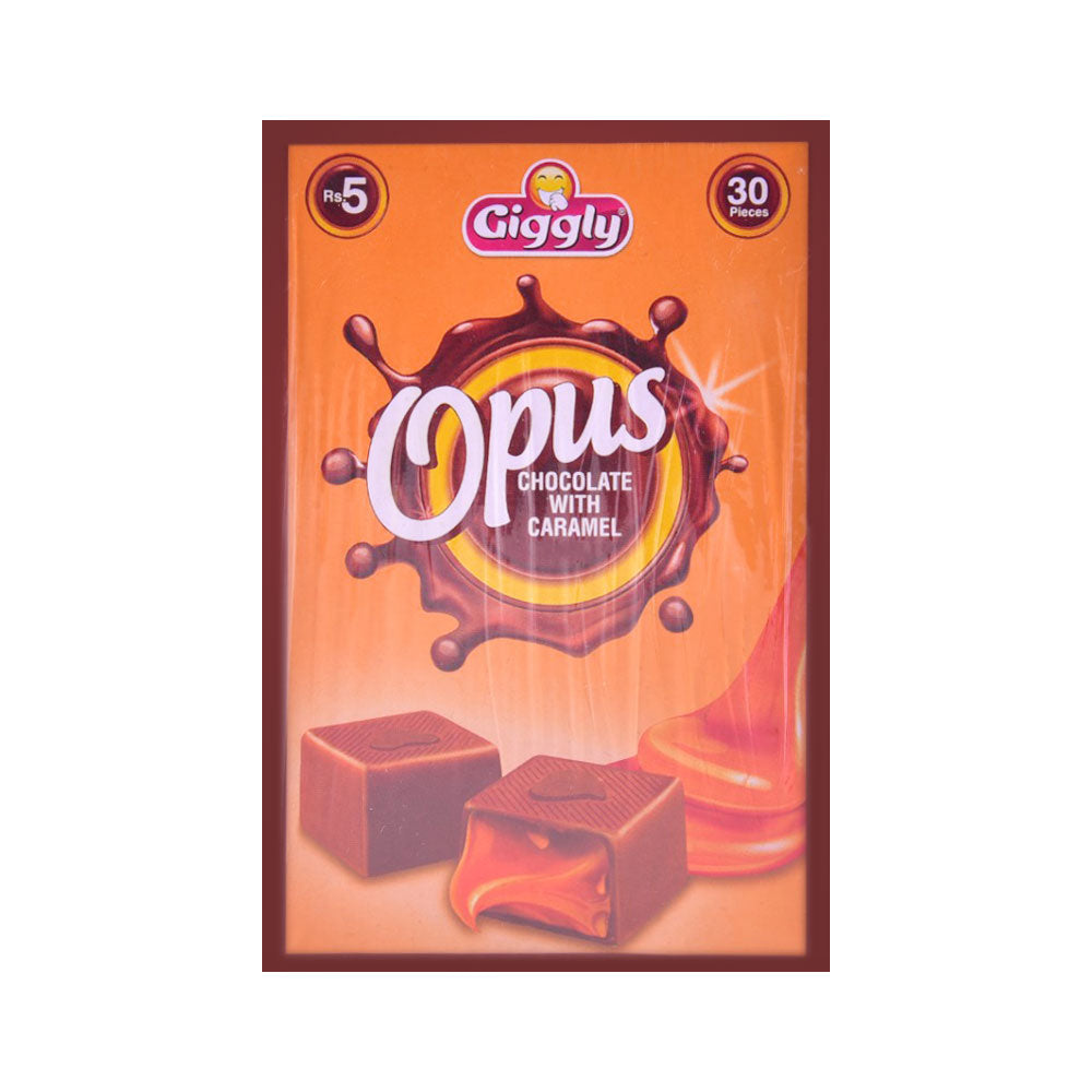 GIGGLY OPUS CHOCOLATE WITH CARAMEL 30 PIECES BOX – Al-Fatah