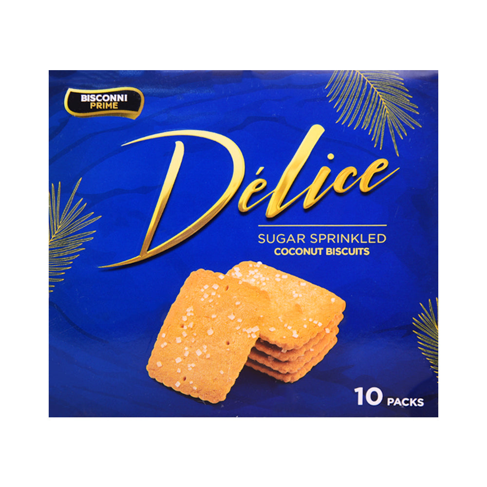 BISCONNI DELICE COCONUT BISCUIT 32 GM 10PC BOX – Al-Fatah