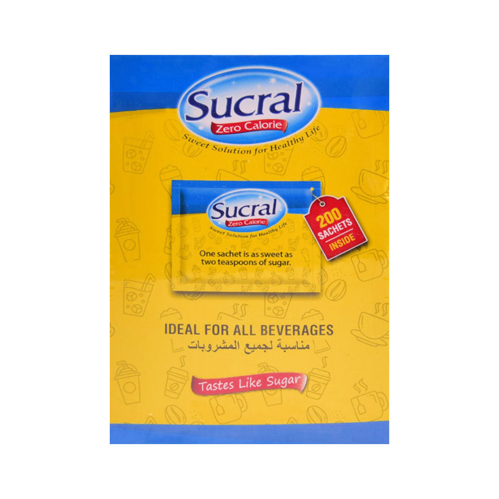 SUCRAL ZERO CALARIE SWEET 200 SACHETS – Al-Fatah