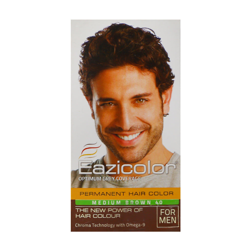 EAZICOLOR PREMIUM KIT FOR MEN 4.0 MEDIUM BROWN – Al-Fatah