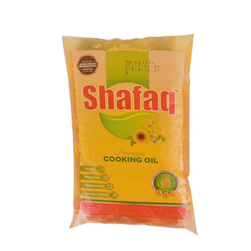 SHAFAQ COOKING OIL POUCH 1 LTR – Al-Fatah