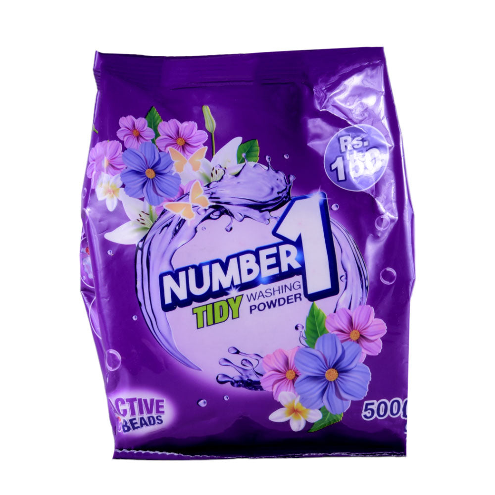 NUMBER1 TIDY WASHING POWDER 500GM – Al-Fatah